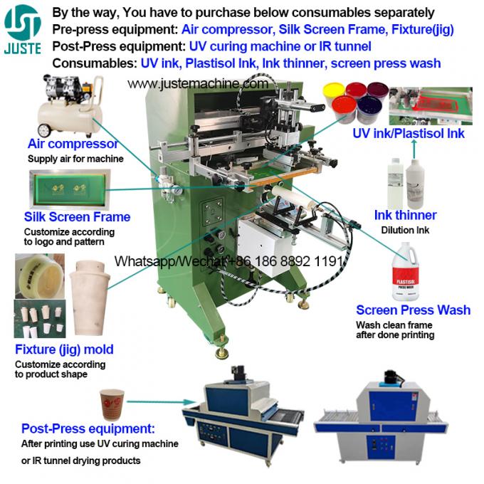 Circular round silk screen printing machine multiple color plastic ...