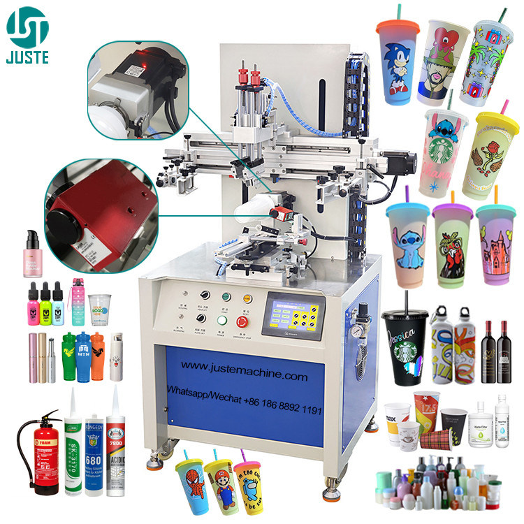 Pneumatic circular screen printer small semi cylindrical silk screen ...