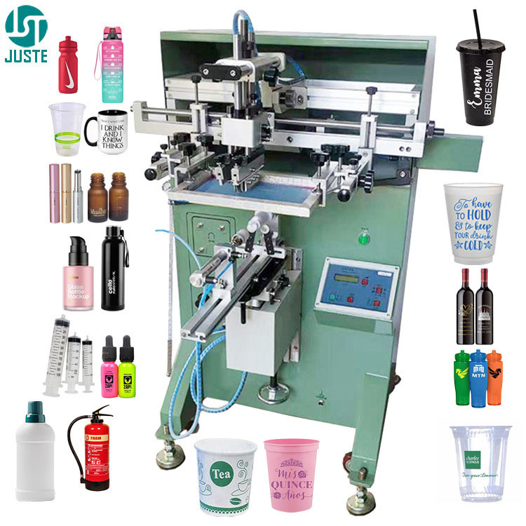 Water bottle print coffee cup printer logo curved screen printing ...